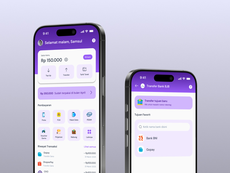 E-Wallet App | Mobile Payment by Khalid Rijaluddin on Dribbble