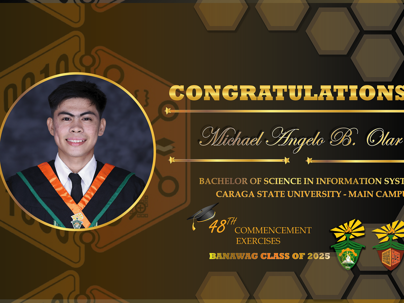 TARPULIN | GOLD AND ELLEGANT DESIGN | COLLEGE GRADUATION by Kristine ...