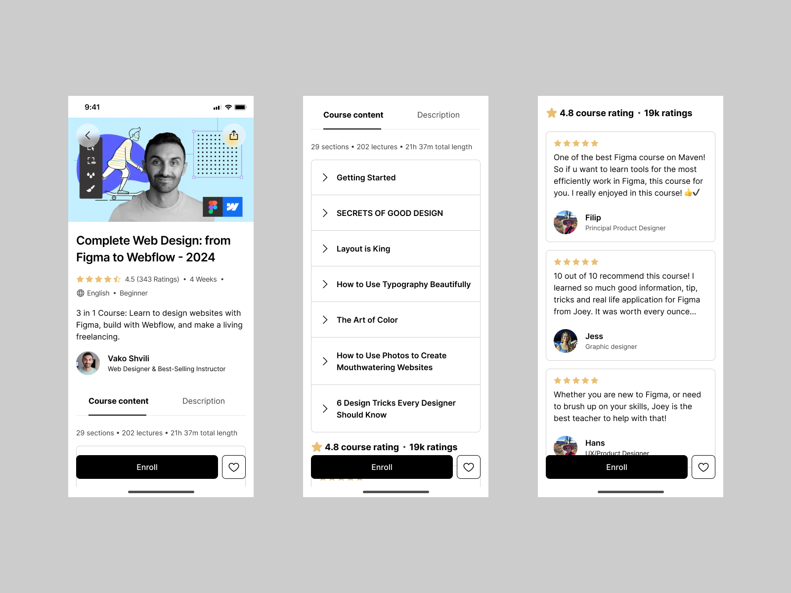 Browse thousands of Course Details UI images for design inspiration ...