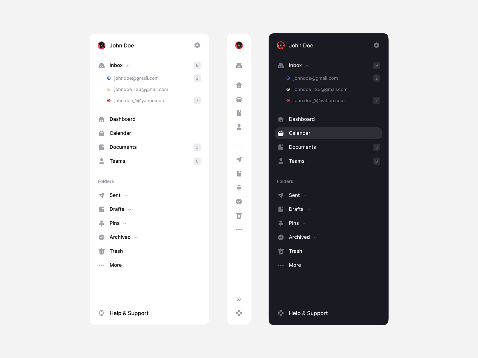 Sidebar Look and Feel by Frederico Jesus on Dribbble
