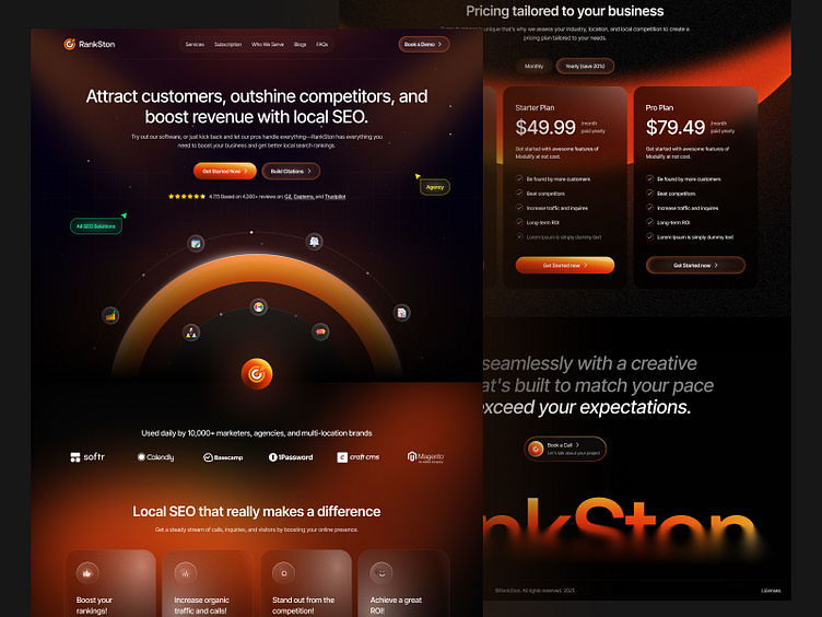 RankSton - SEO Agency Website | Landing Page UI/UX Design by Subash ...