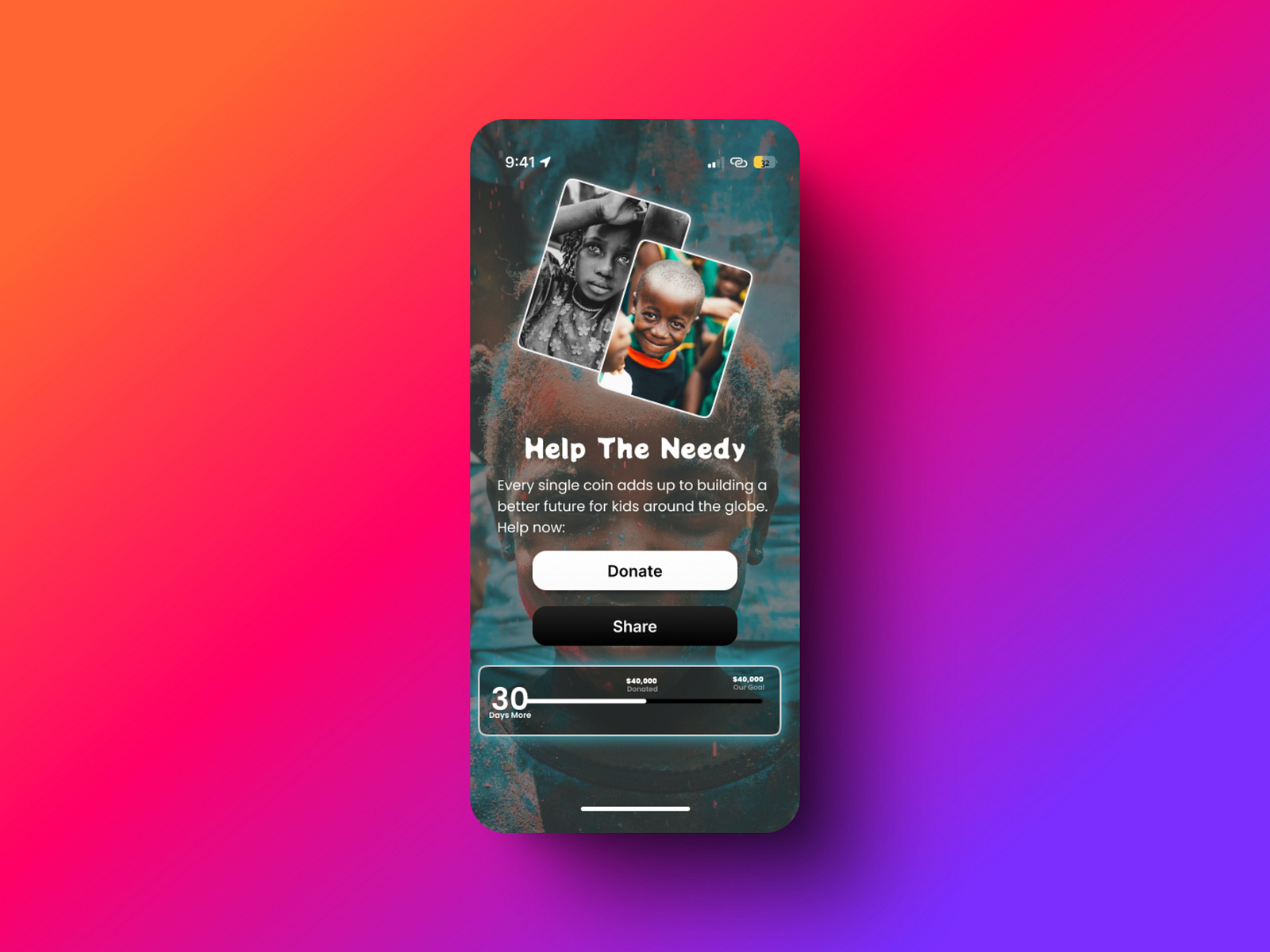 Donate UI by Geniuz Atiah on Dribbble