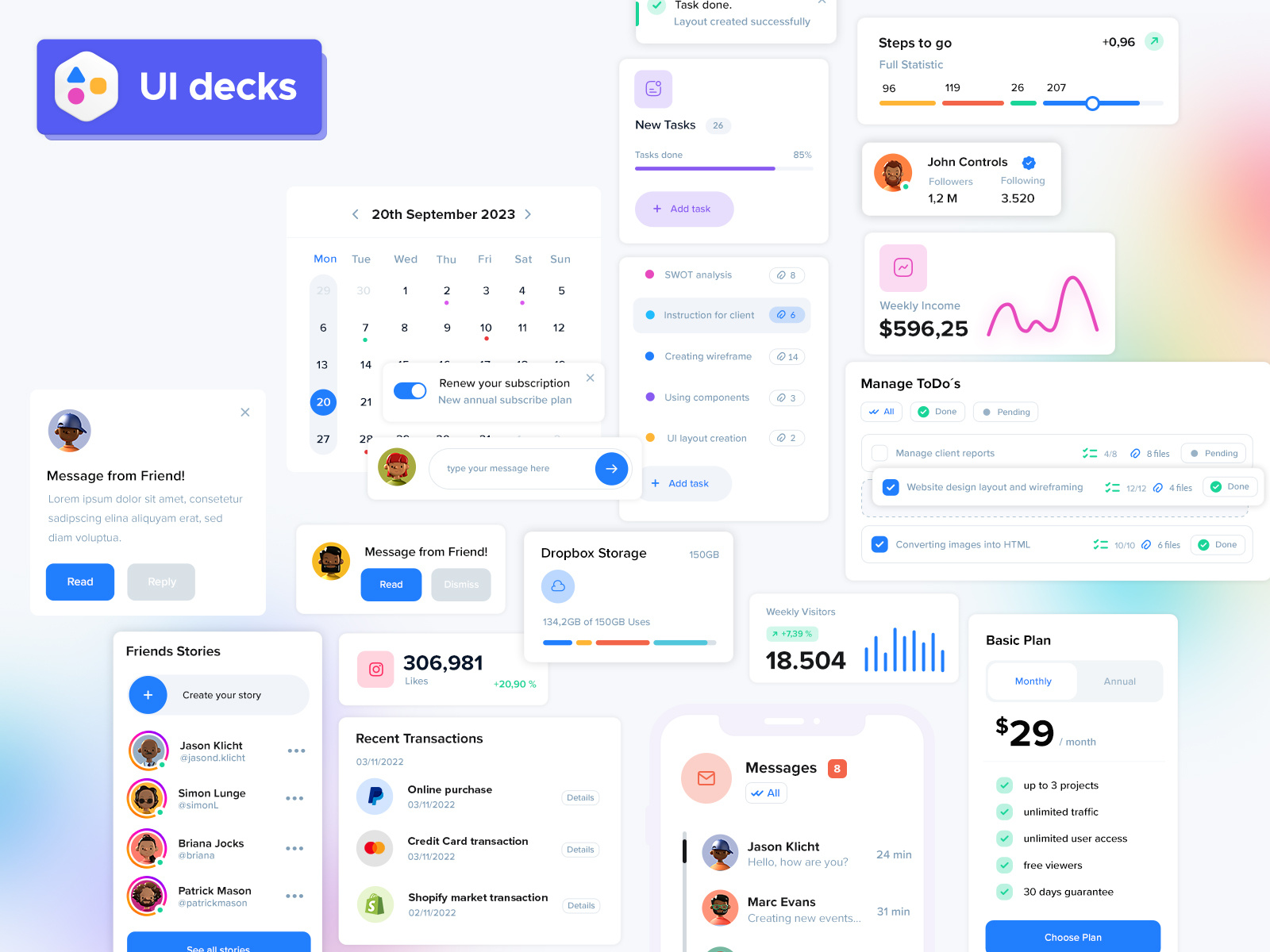 UI Components by KL-Webmedia on Dribbble