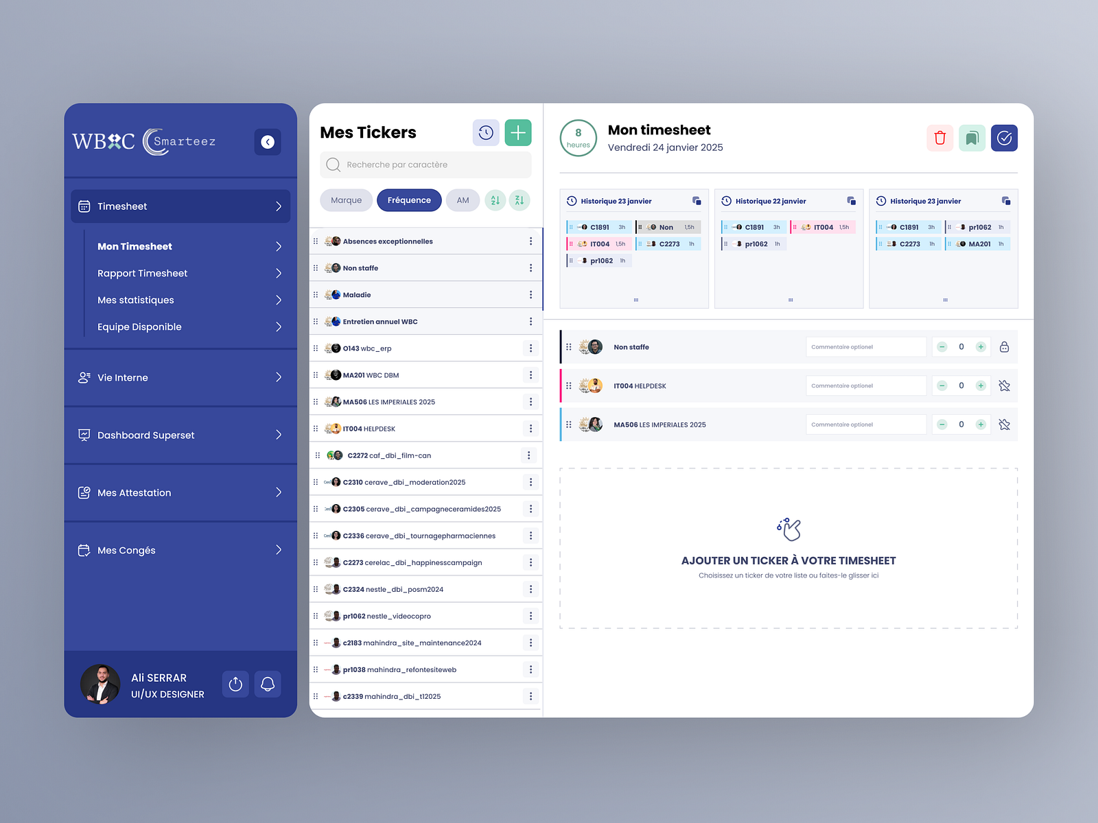 Ticketing & Timesheet UX Redesign by Alee SERRAR on Dribbble