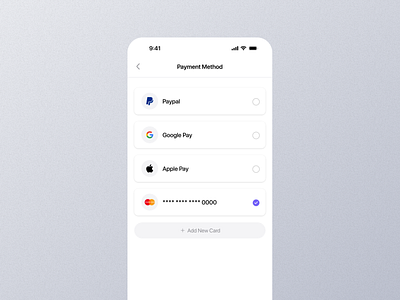 Payment Method Mobile App Ui by UI Ants on Dribbble