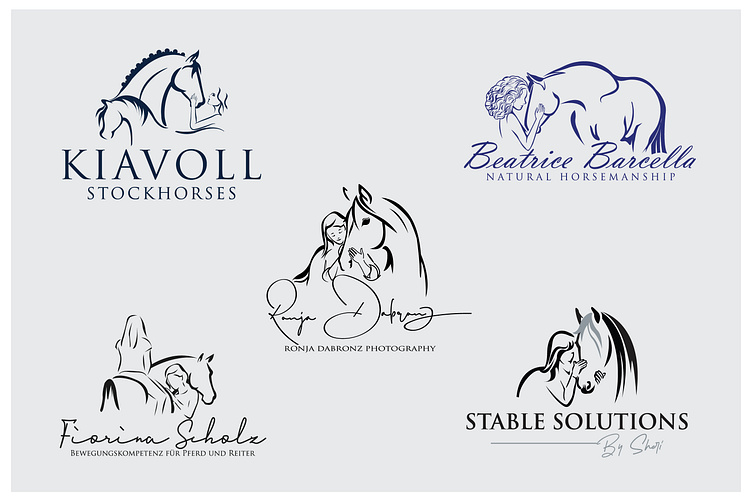 Equine, Equestrian, Horse Logo Designs by Zakaria Fahmi on Dribbble