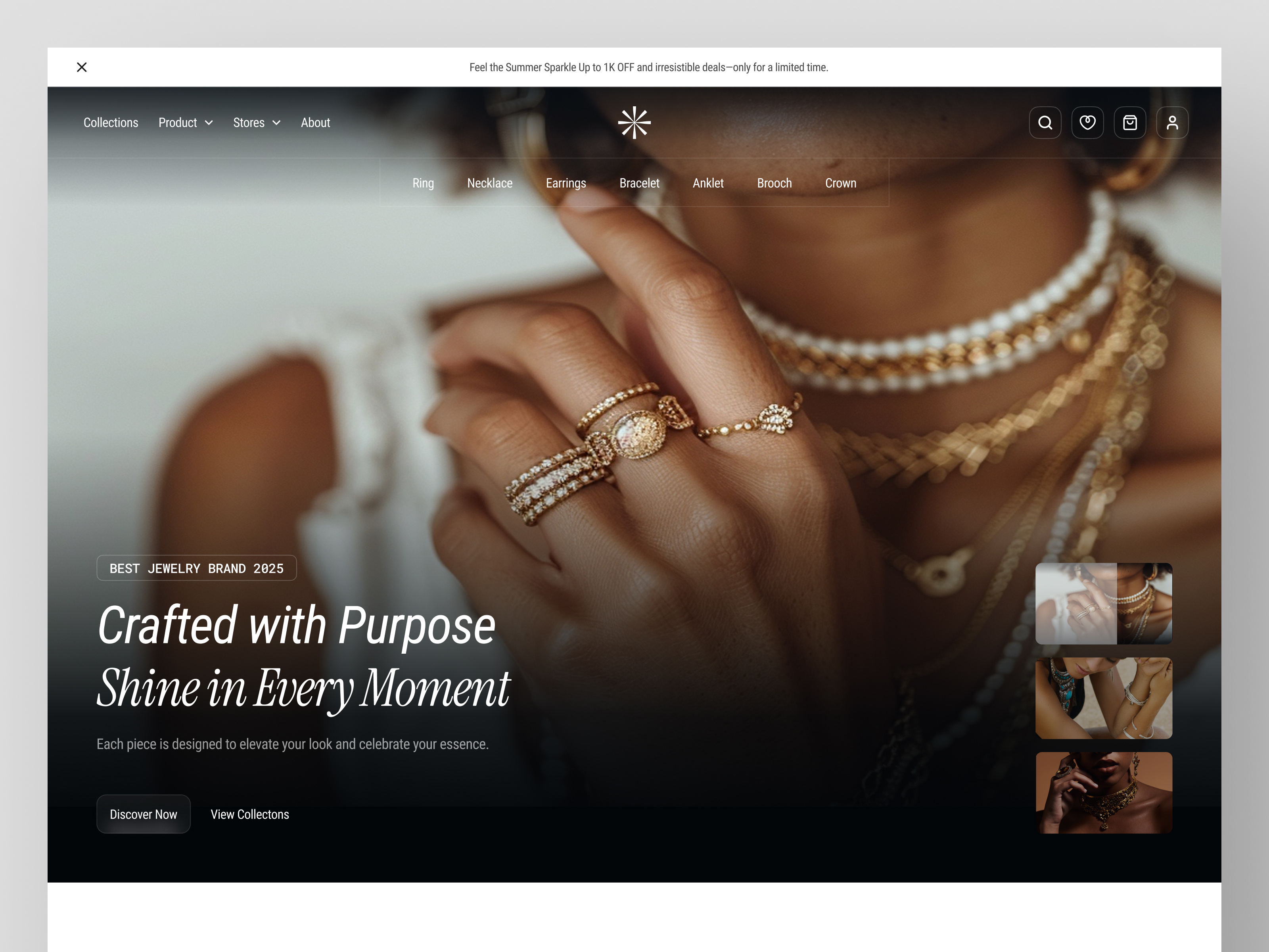 ÉLANÉ - Jewelry Ecommerce Website by Bima Ary on Dribbble