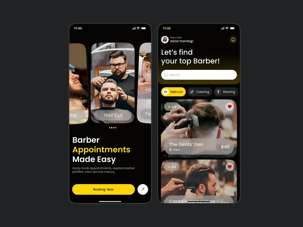 Browse thousands of Barber Shop Mobile App images for design ...