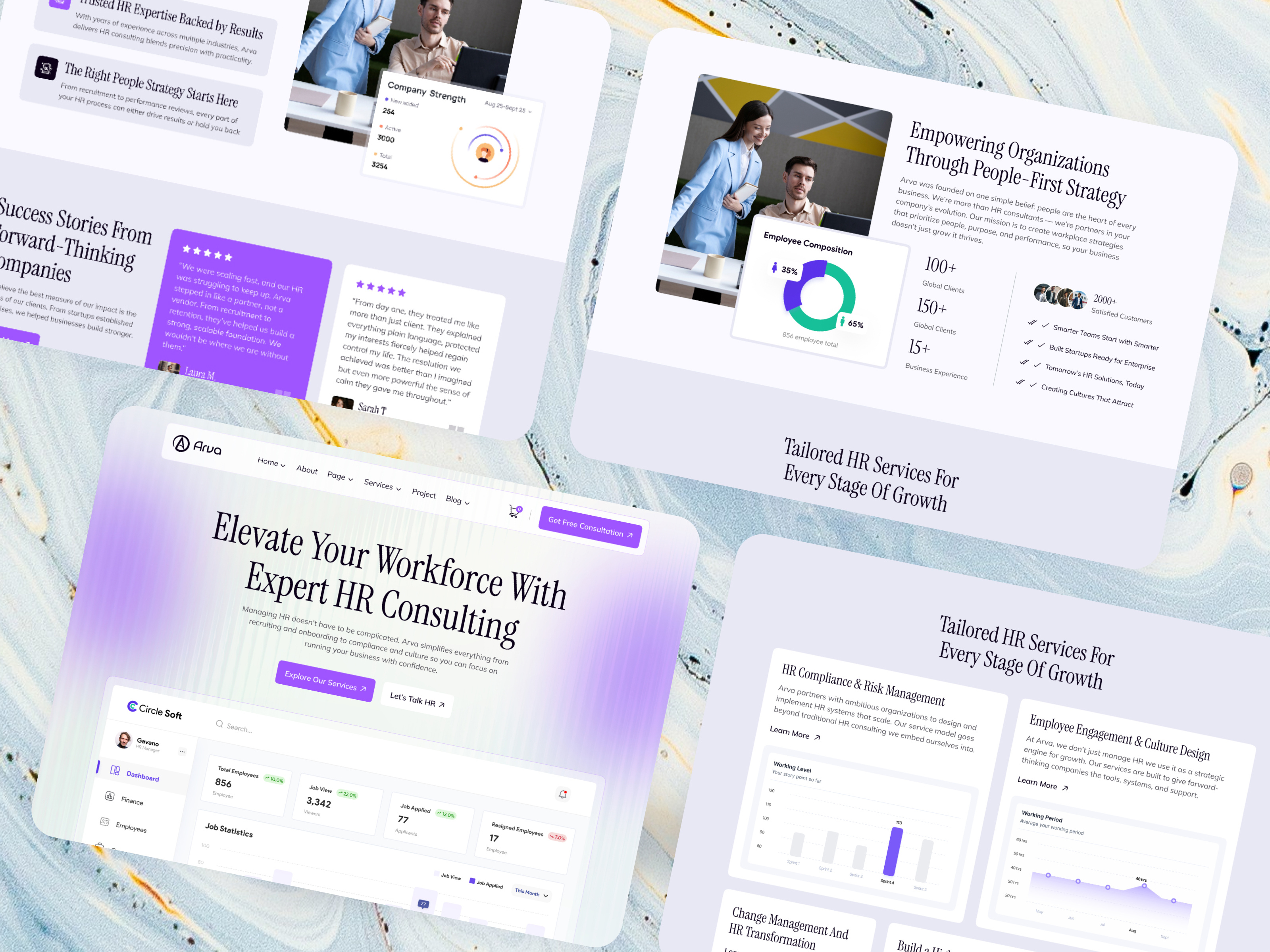 HR Management Consulting Website Design by Shahria Hossain on Dribbble