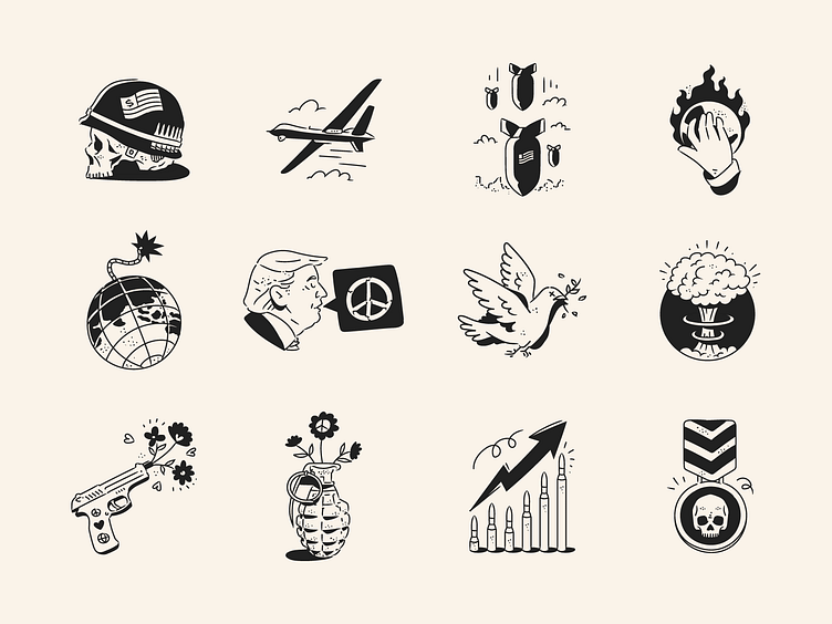 Global Conflict Illustrations by Getillustrations on Dribbble