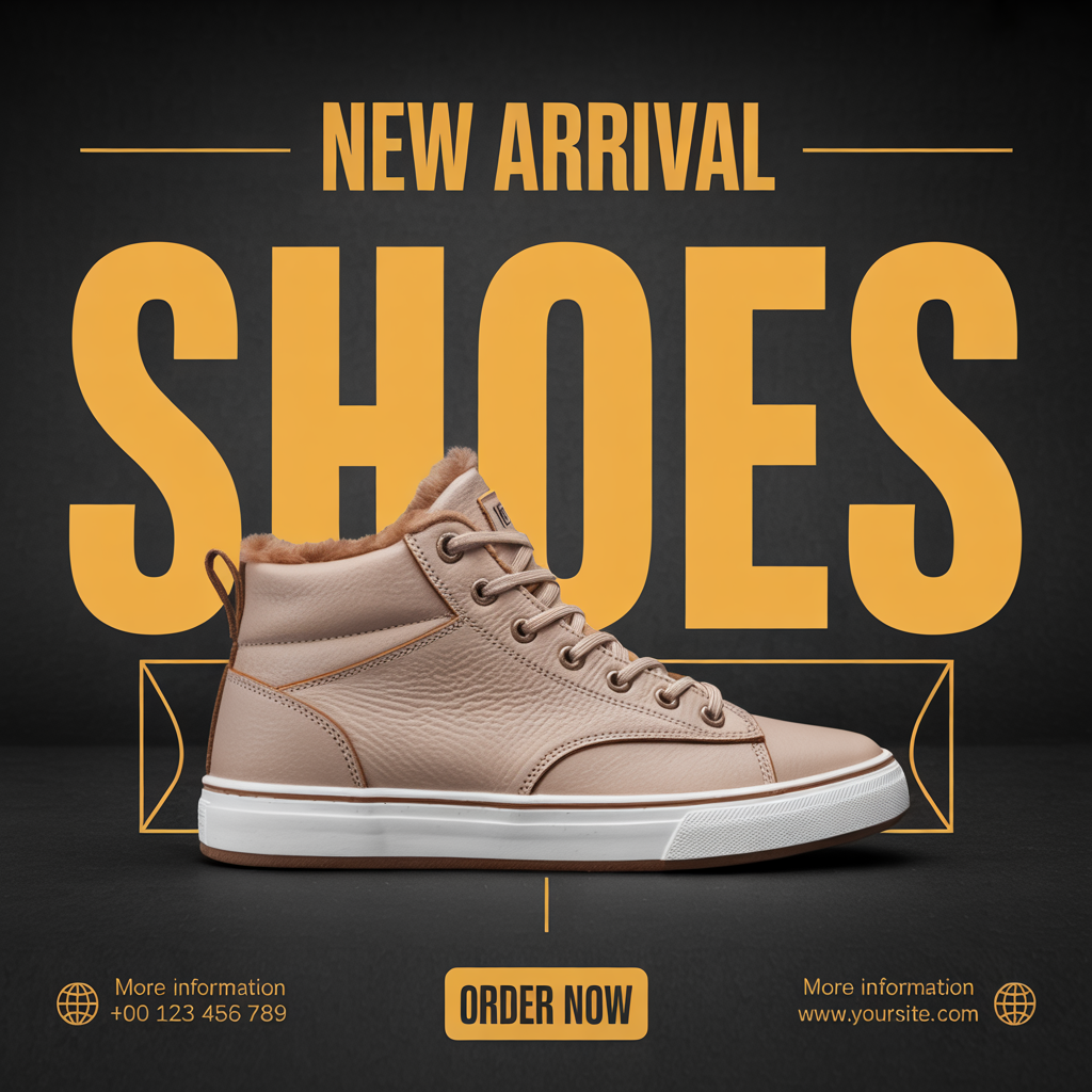 Social Media Creatives Advertisement Shoes Sale Instapost Poster by Md ...