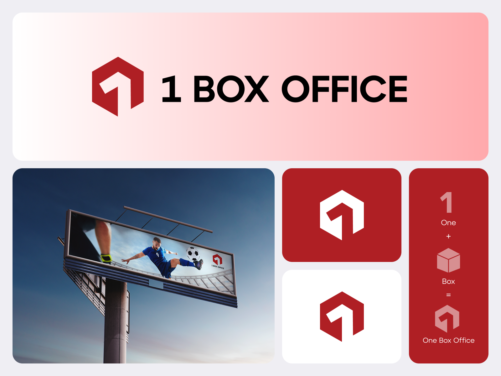 1 BOX OFFICE - Logo by Yudiz Solutions Ltd on Dribbble