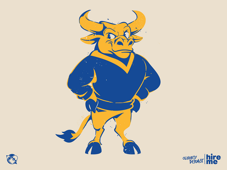 Bull Mascot by Dermot Reddan on Dribbble