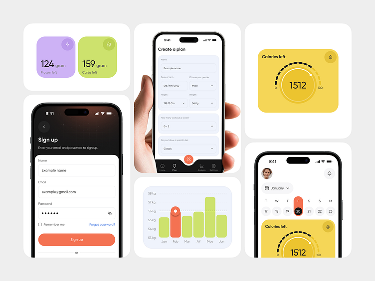AI Calorie Counter – Mobile App Design 🍽️📱 by Farhan ahmed Jibon on Dribbble