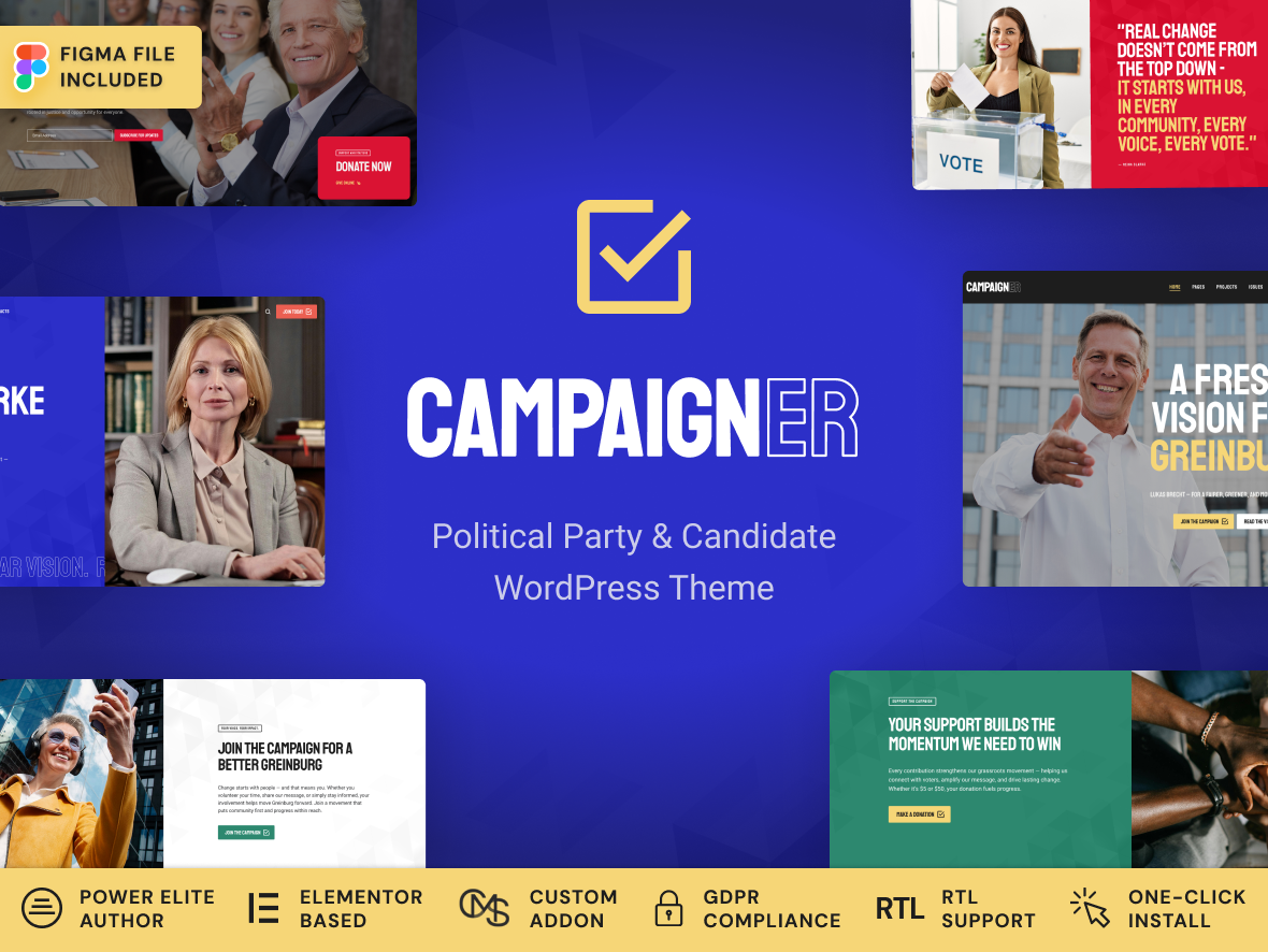Campaigner - Political Candidate & Election WordPress Theme by ...