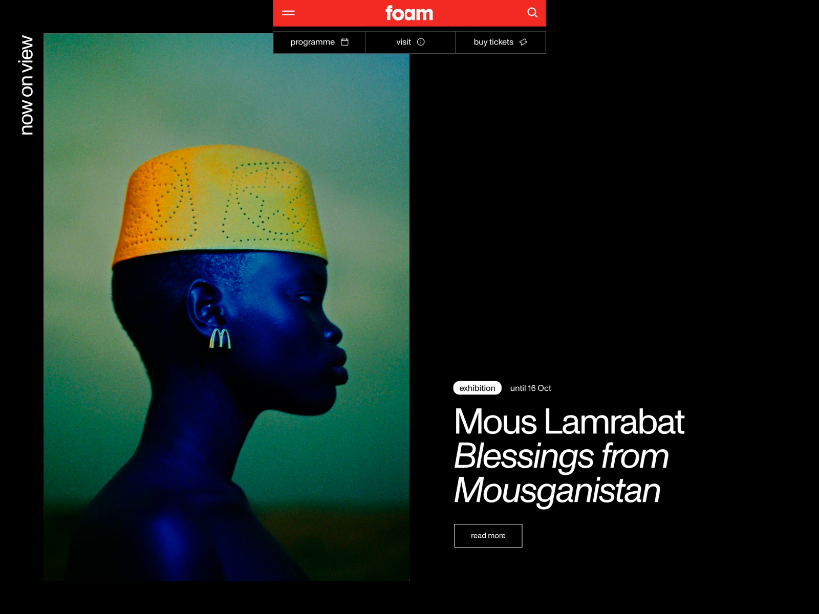 FOAM: Mous Lamrabat Exhibition Landing by Yakinder on Dribbble