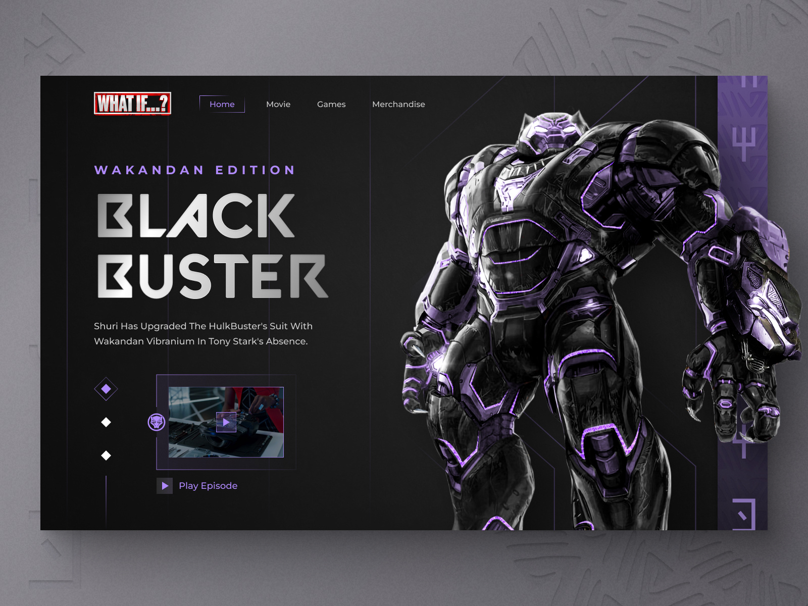 Hulk Black Buster Marvel Character Web Concept UI by Yudiz Solutions ...
