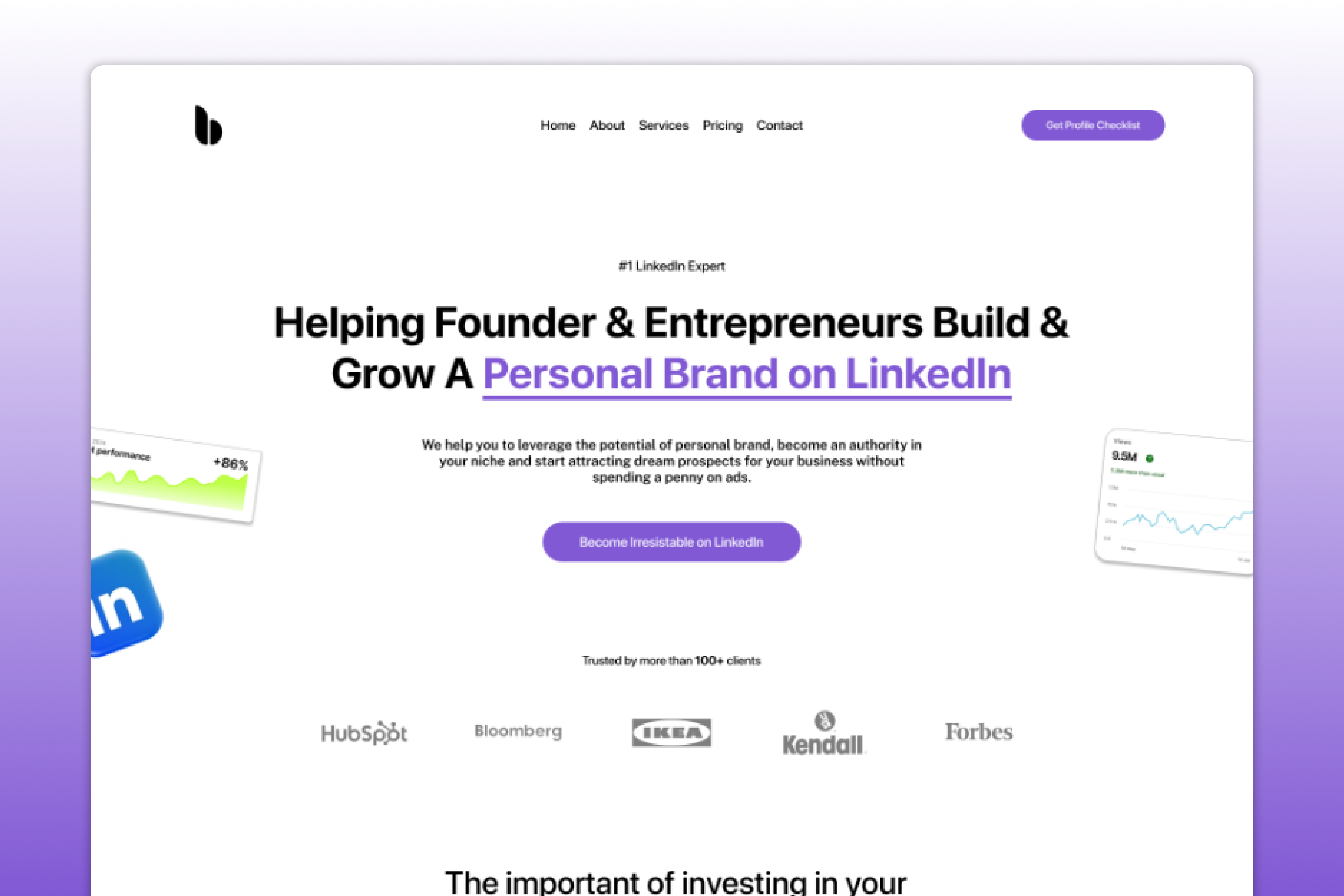 Browse thousands of Landing Page Personal Brand images for design ...