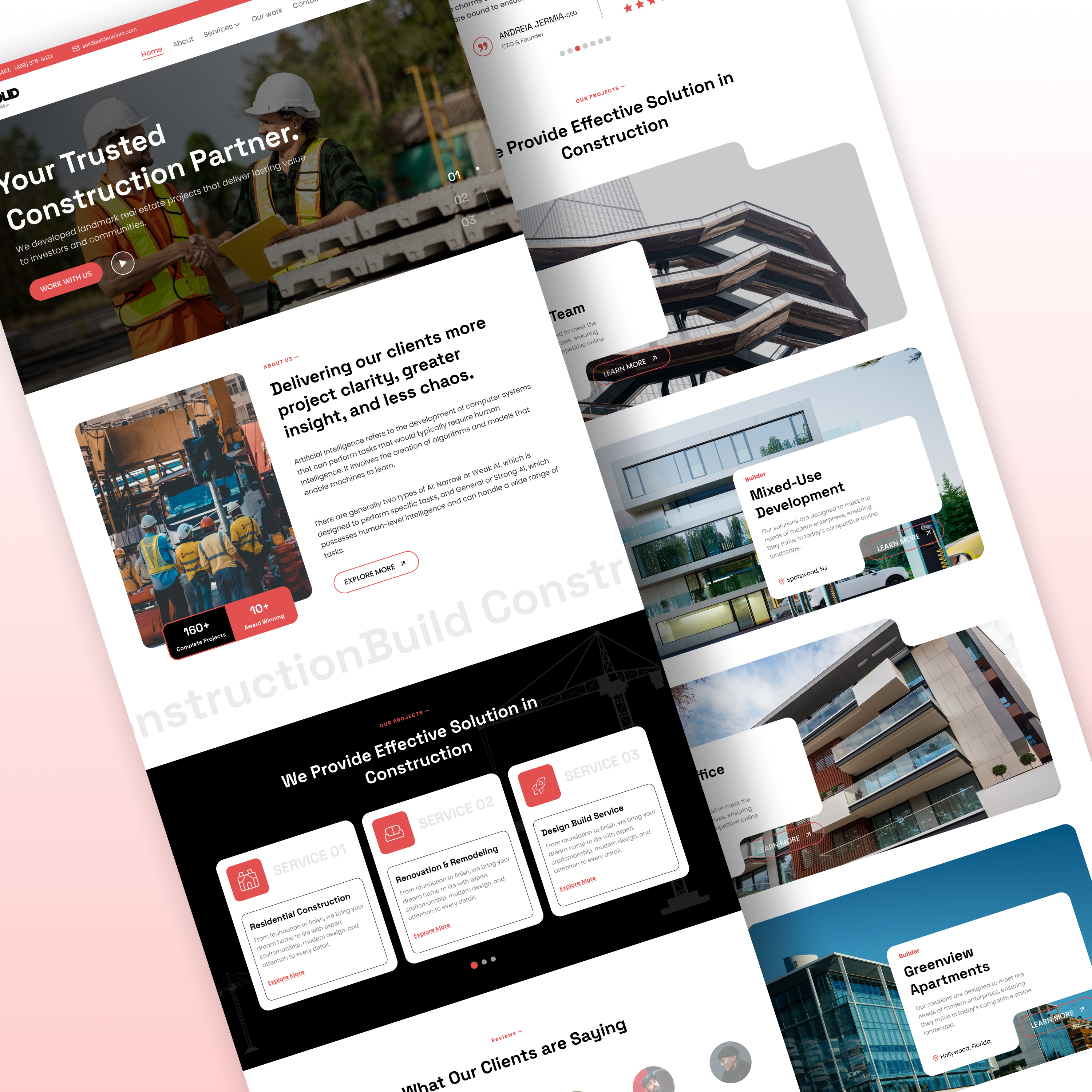 Construction Website Concept Design by SM Johan on Dribbble