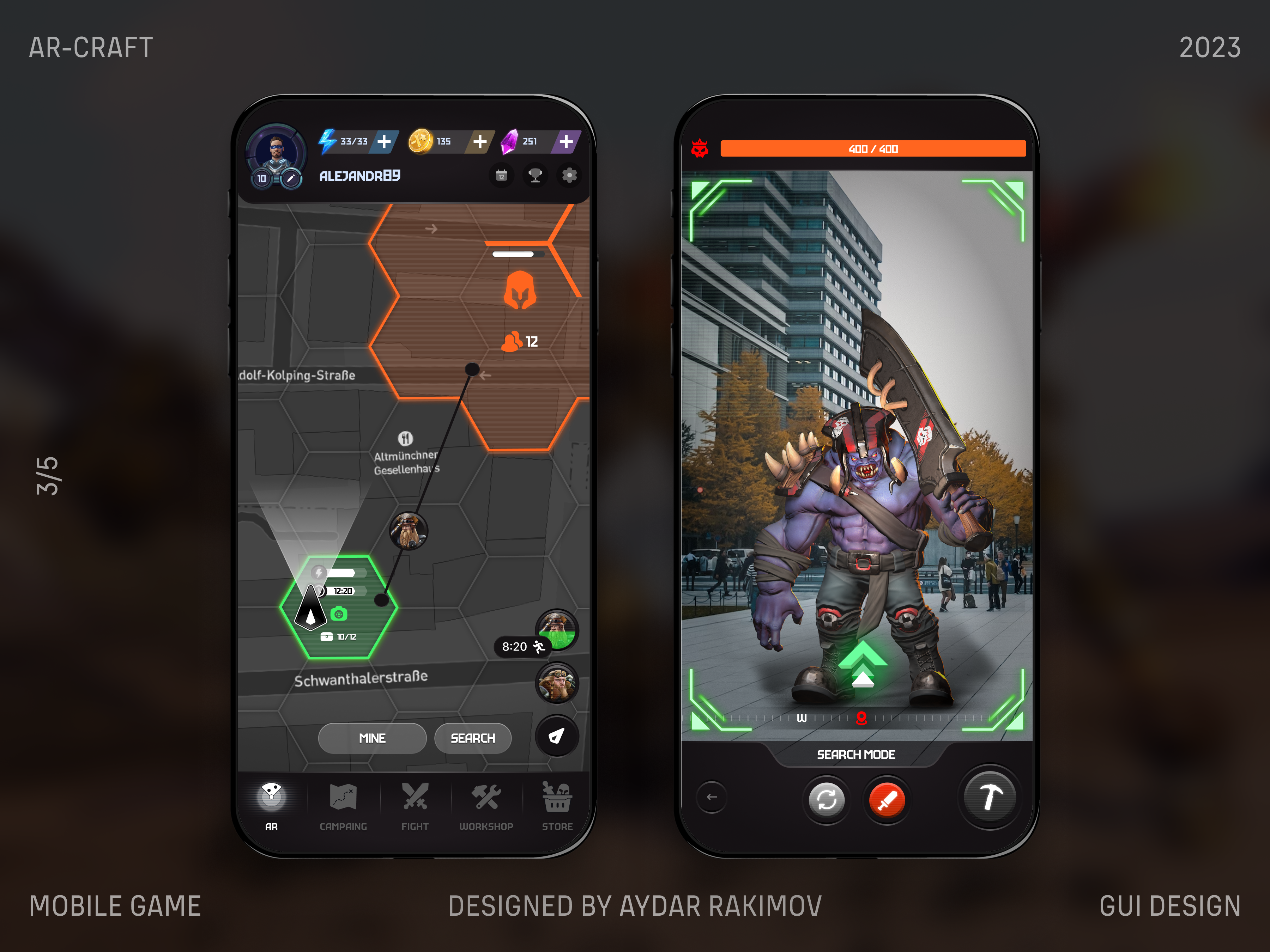 AR-Craft — Mobile Game by Aydar Rakimov on Dribbble