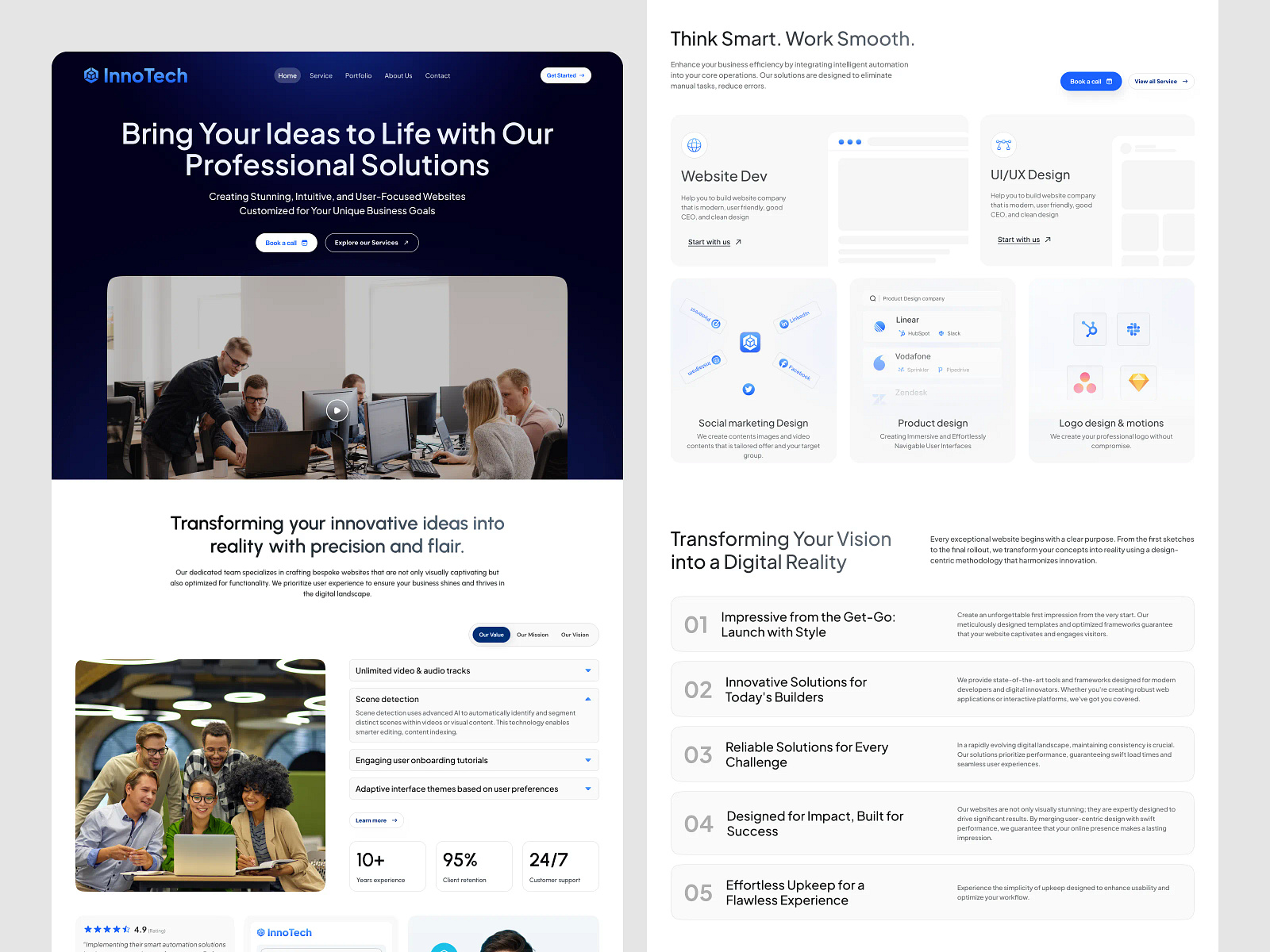 Modern Homepage Design for a Professional SaaS Agency by Confidency on ...