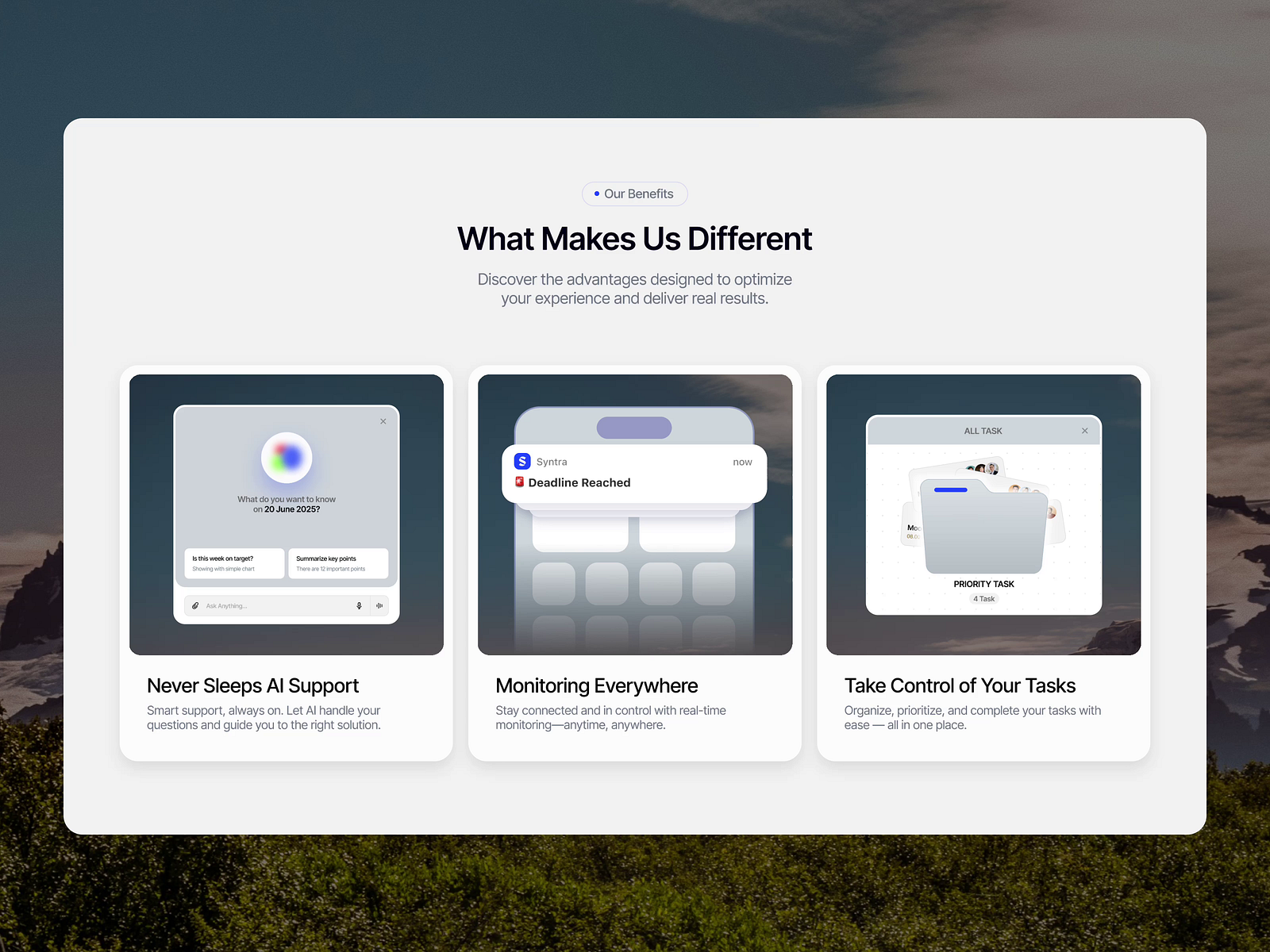 Benefits Section by Fandit Giovani® for Odama on Dribbble