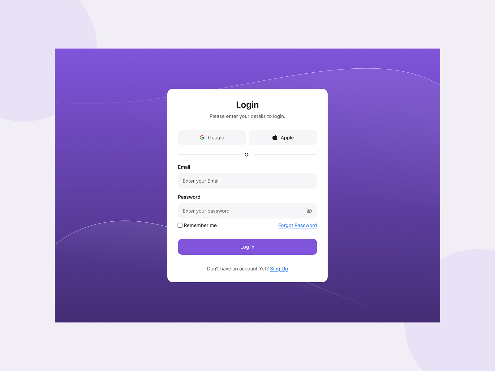 SaaS Web Log-in Screen by Koushik Sarkar on Dribbble