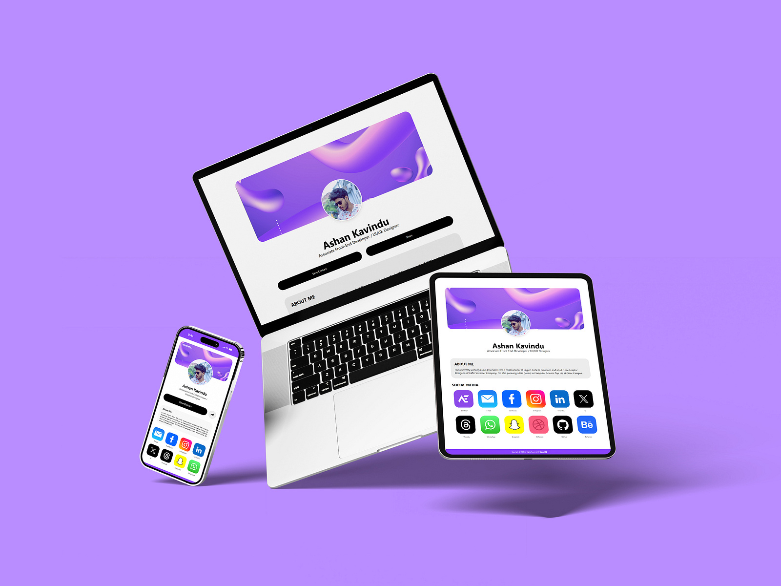 NFC Based Profile and Card - UI UX | Web Design by Ashan Kavindu on ...