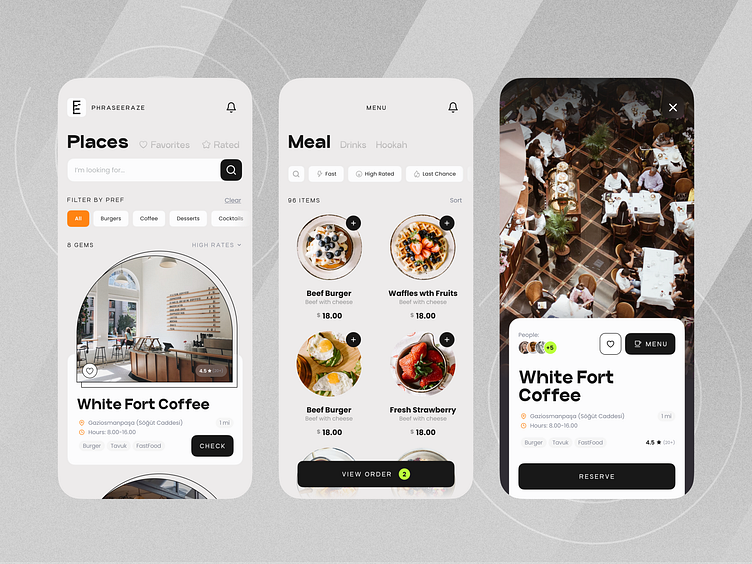 Restaurant App UI Design by Ermak on Dribbble