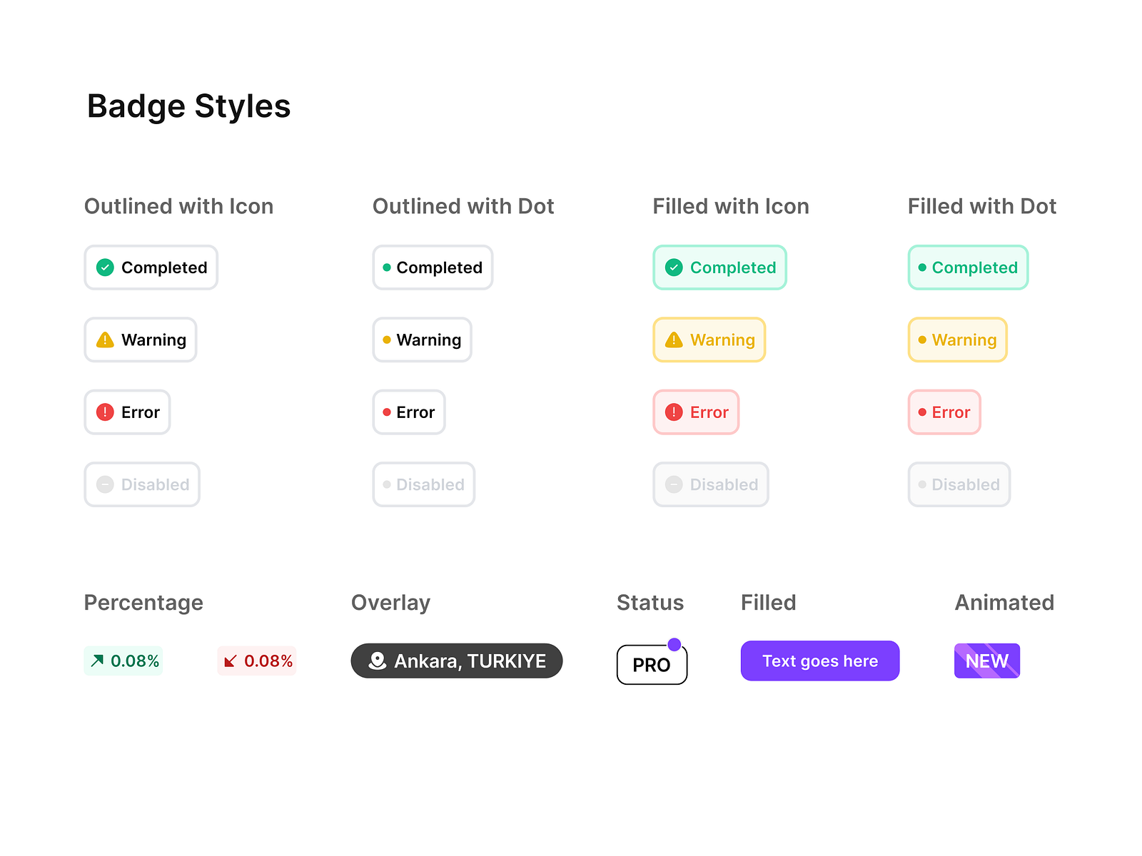 Different badge styles by Caner Sanli on Dribbble
