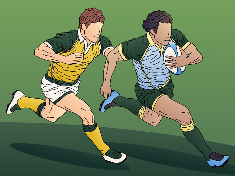 Sport: Rugby Game Illustration by Riswan Ratta on Dribbble