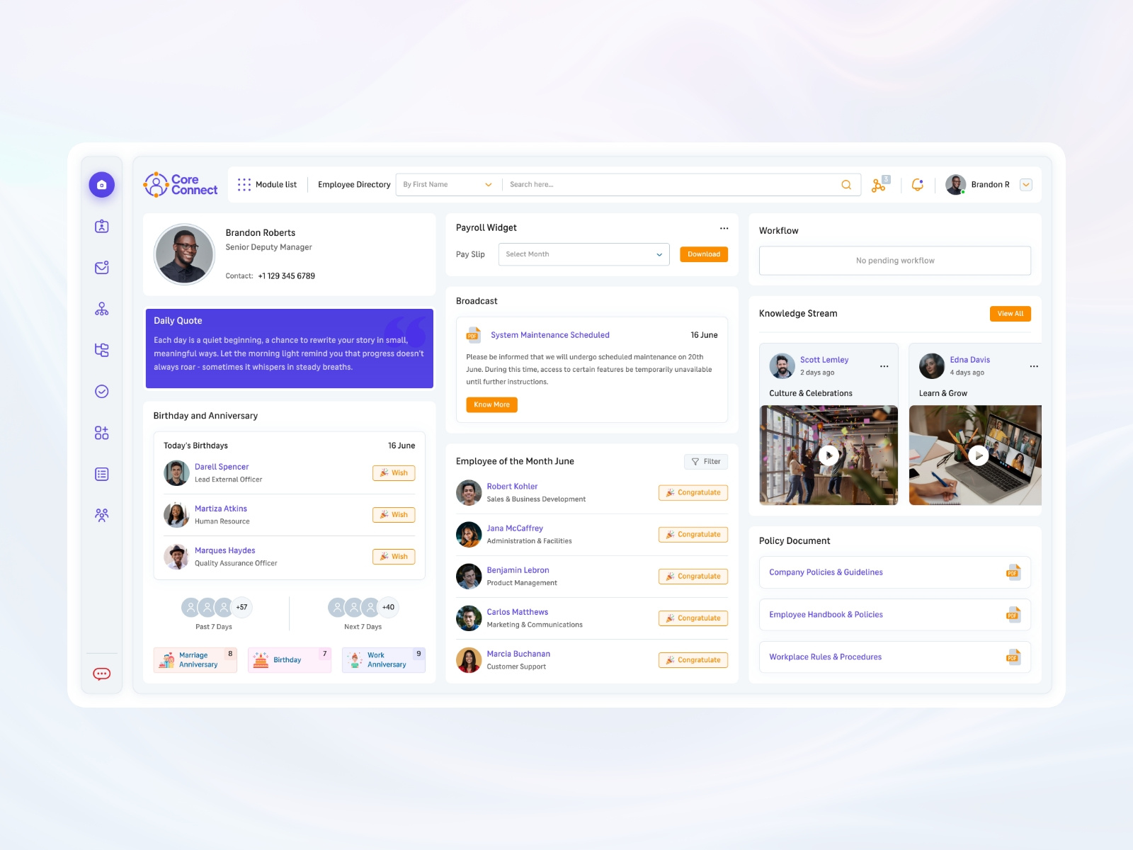 Core Connect - HRMS Concept – HR Management System Design by NETCLUES ...