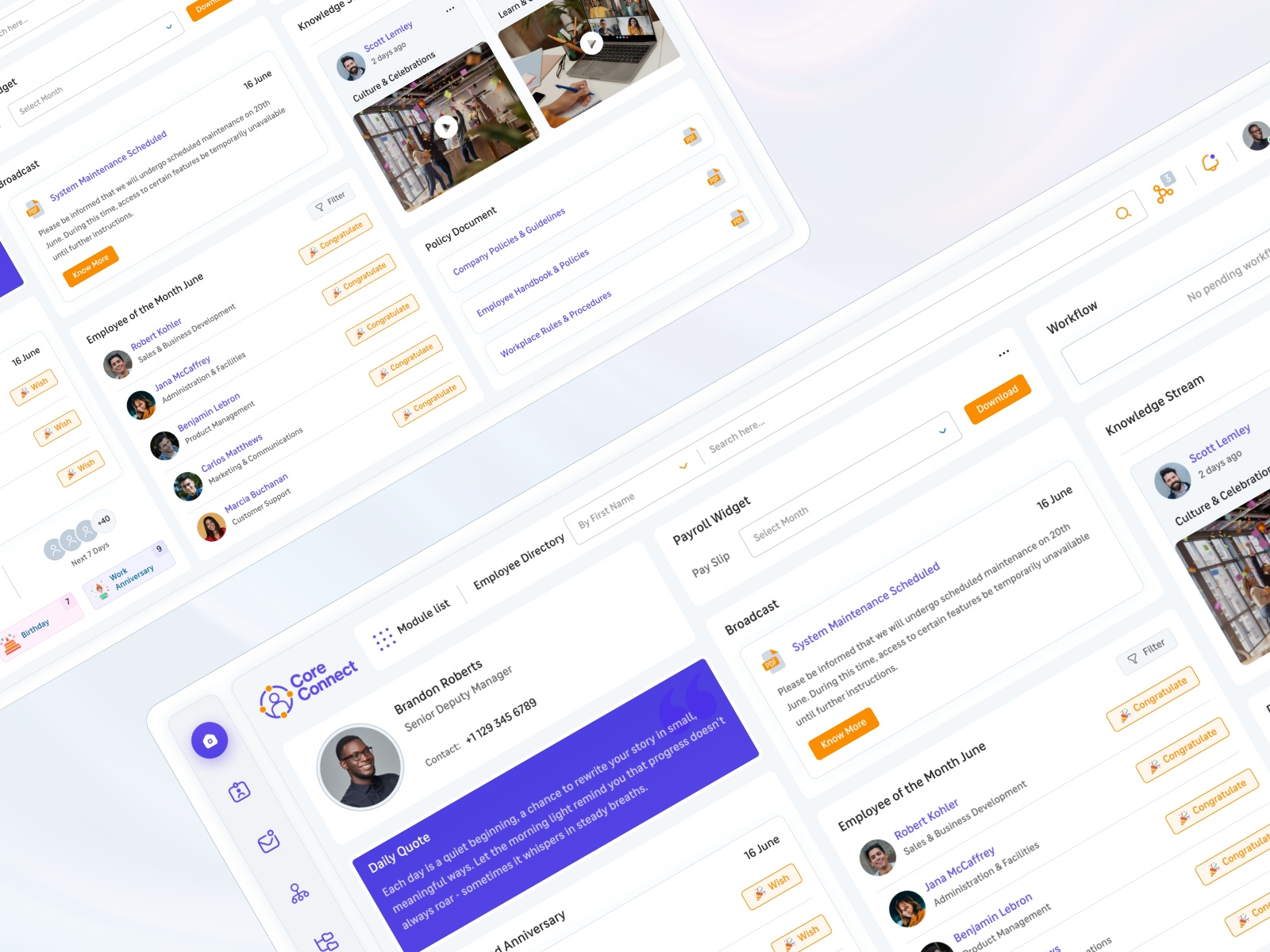 Core Connect - HRMS Concept – HR Management System Design by NETCLUES ...
