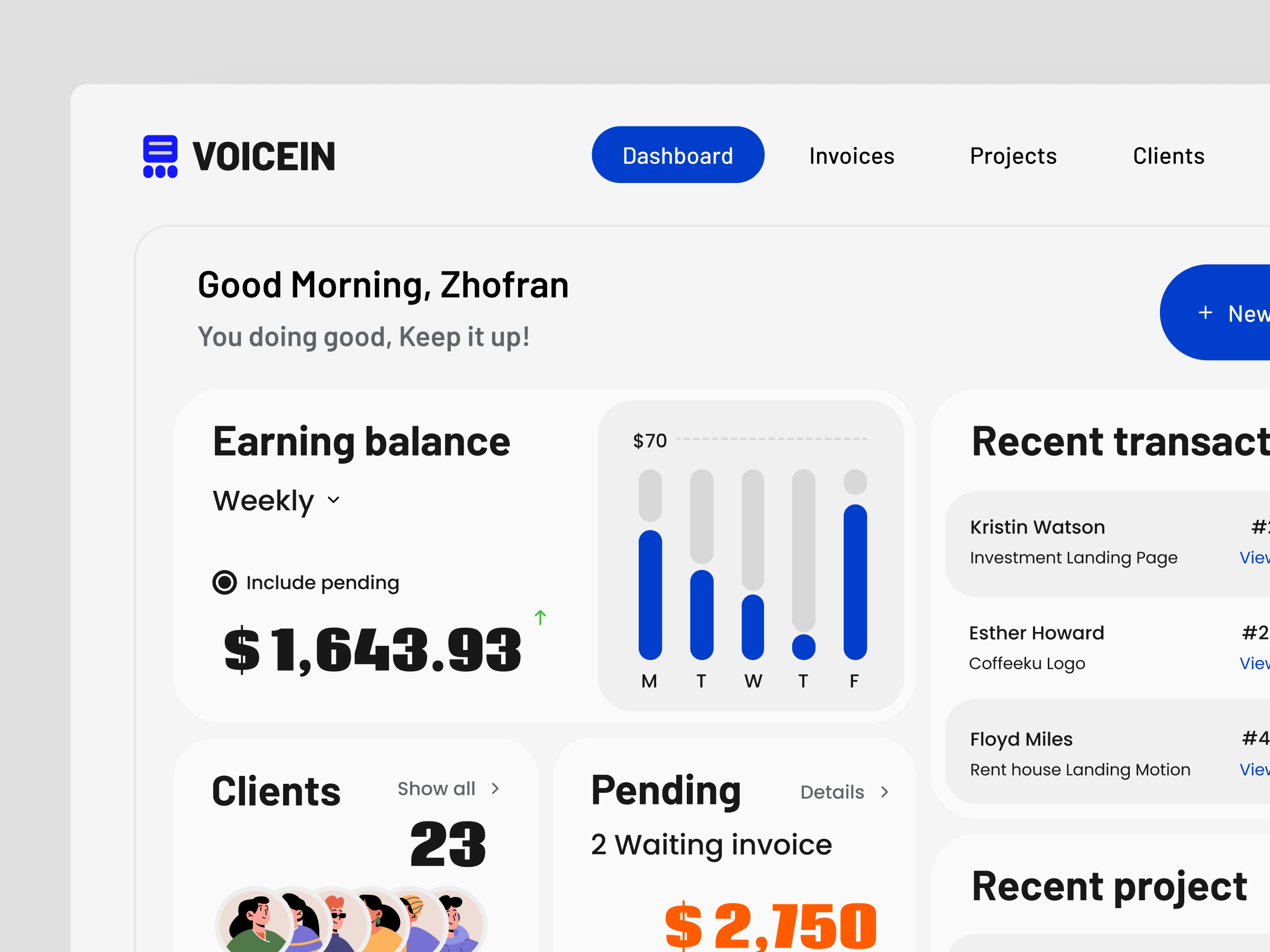 Invoice Dashboard designs, themes, templates and downloadable graphic ...