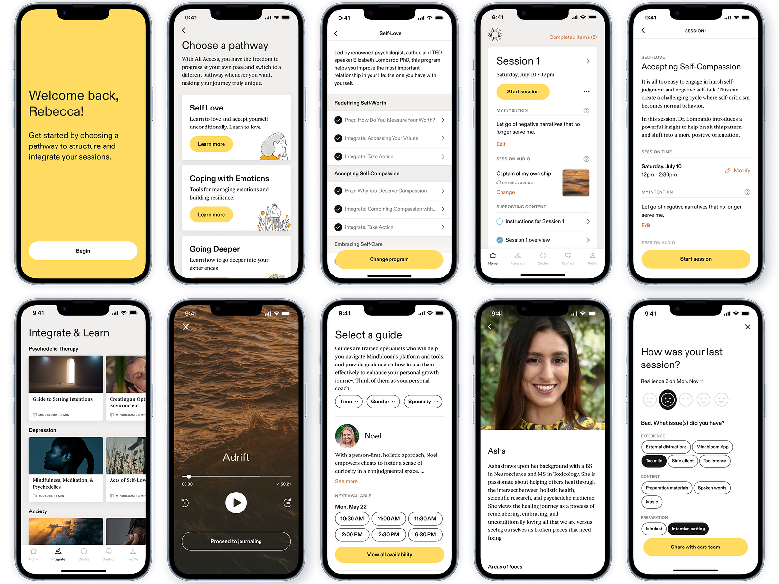 Mindbloom mobile app by Lunar Le on Dribbble
