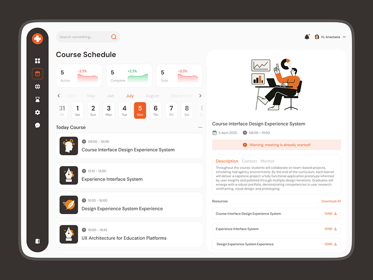 Course Management Dashboard by Anastasia Maha on Dribbble