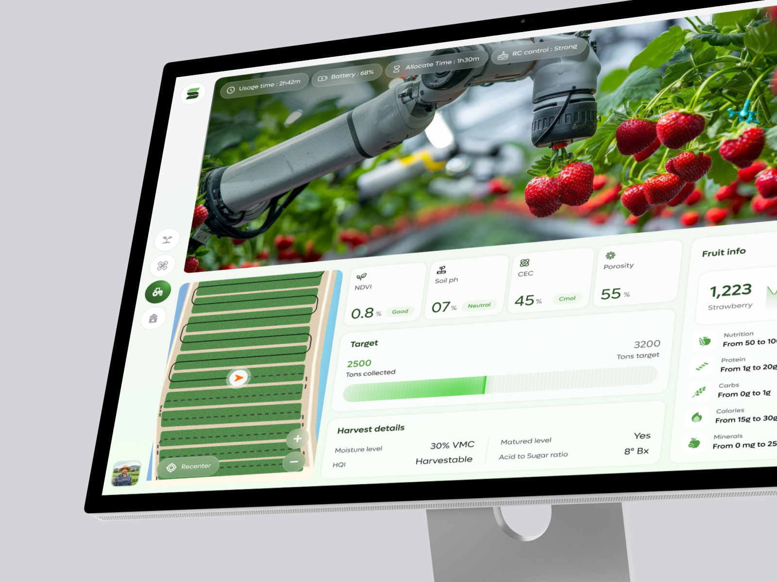 Syncult Harvest Robotics - AI-Driven Picking & Soil Dashboard by Artonest Design Studio on Dribbble