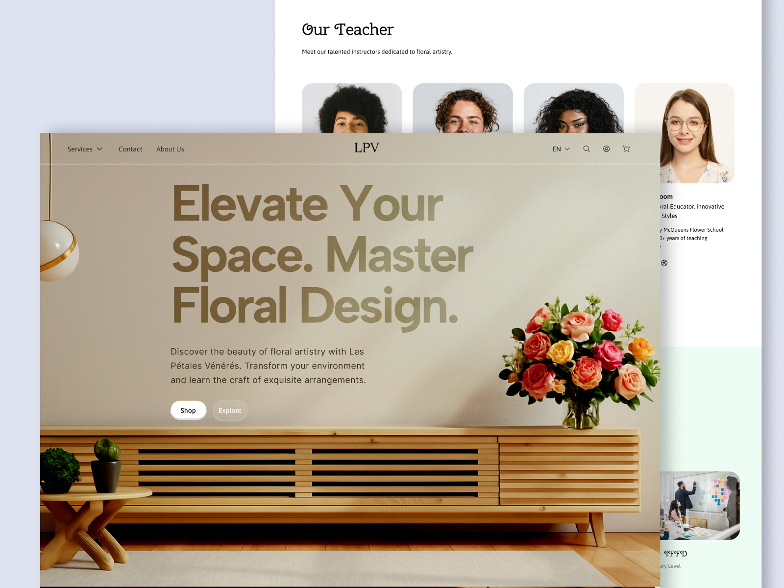 Flower Landing Page by Tedi kurnia ryd on Dribbble