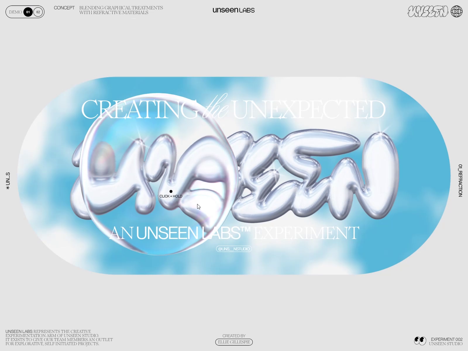 WebGL Refraction Experiment by Unseen Studio® on Dribbble