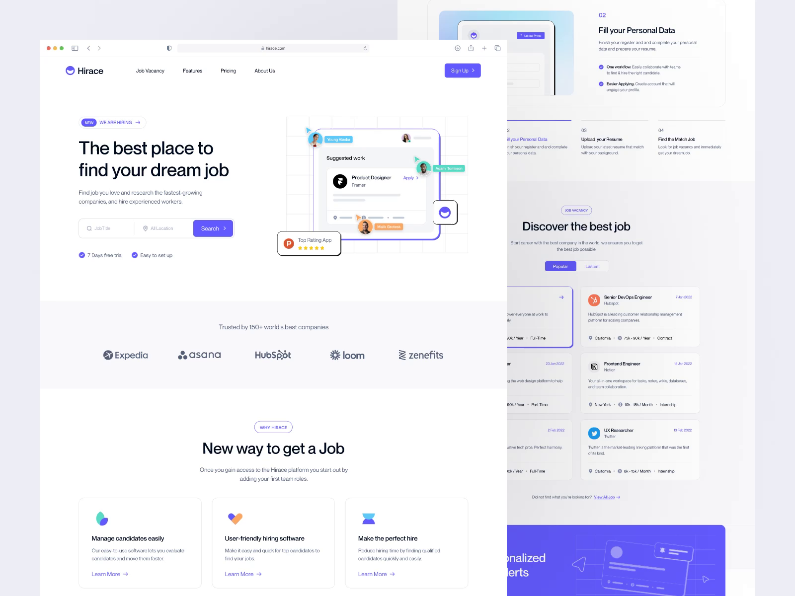 Hiring Platform - Landing Page by Fahreza Dipa for Dipa Inhouse on Dribbble