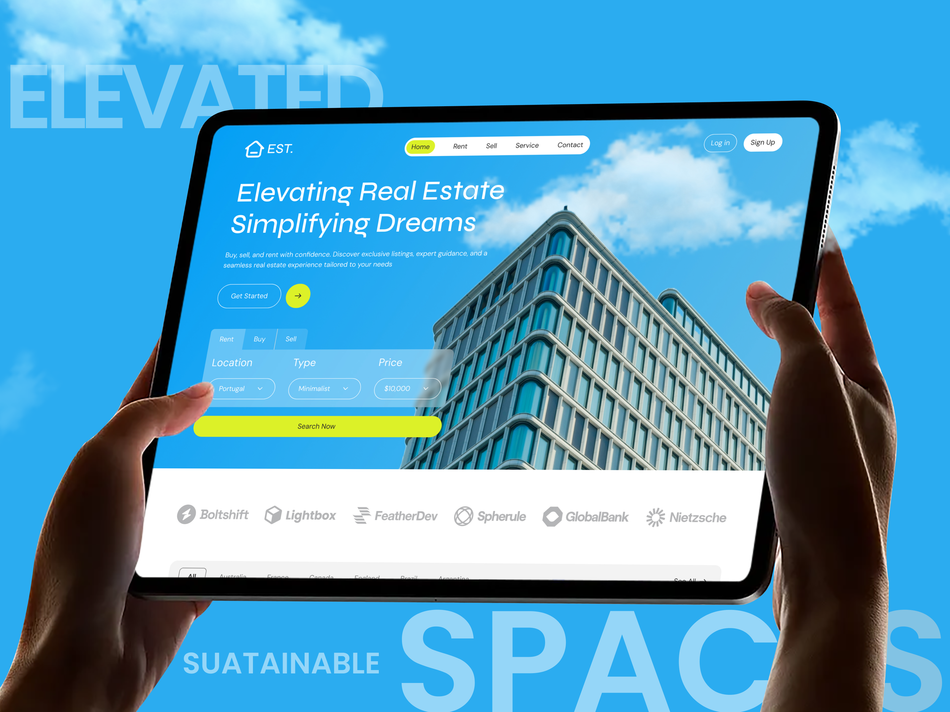 Real Estate Website Design - Homepage by Hasnu Ujjol for Jumatechs on ...