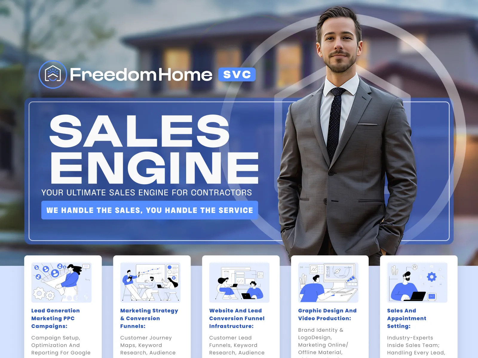 Freedom Home SVC - Sales Engine by Jose Luquin on Dribbble