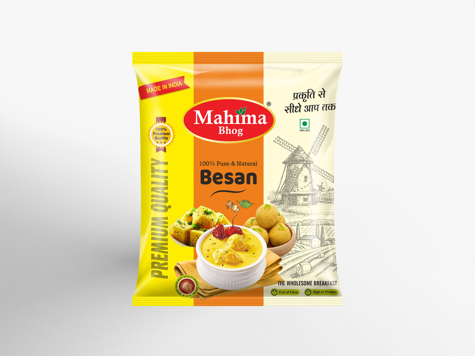 Mahima Besan Pouch design by eCare Packaging on Dribbble