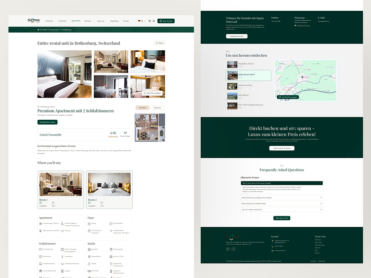 Sigma Hotel- Luxury Hotel Room Detail Page UI by MD Rakib Shekh on Dribbble
