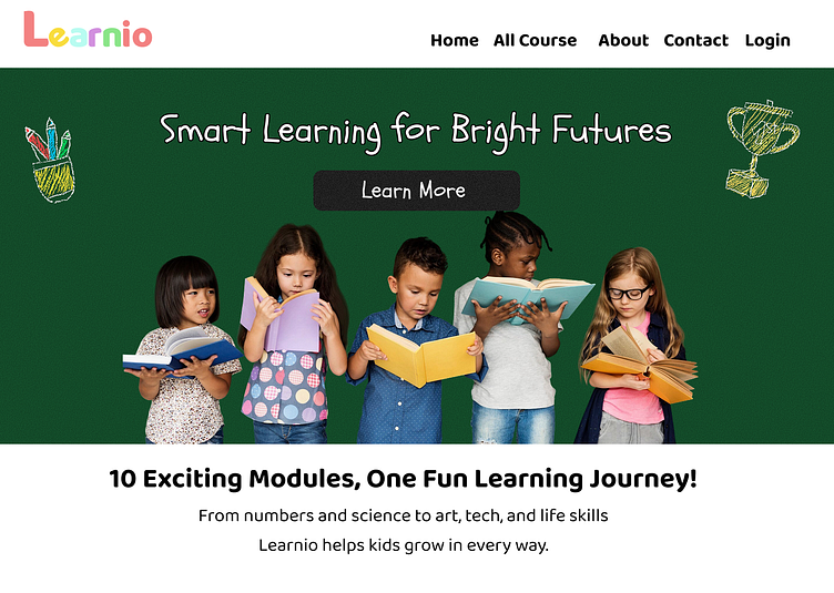 Learnio website design using Figma by Evalda on Dribbble
