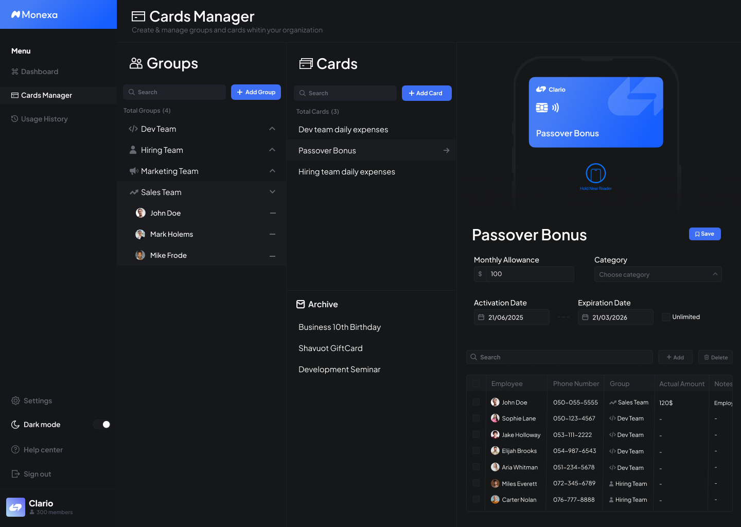 Fintech SaaS - Card Management Platform UI by shon maili on Dribbble