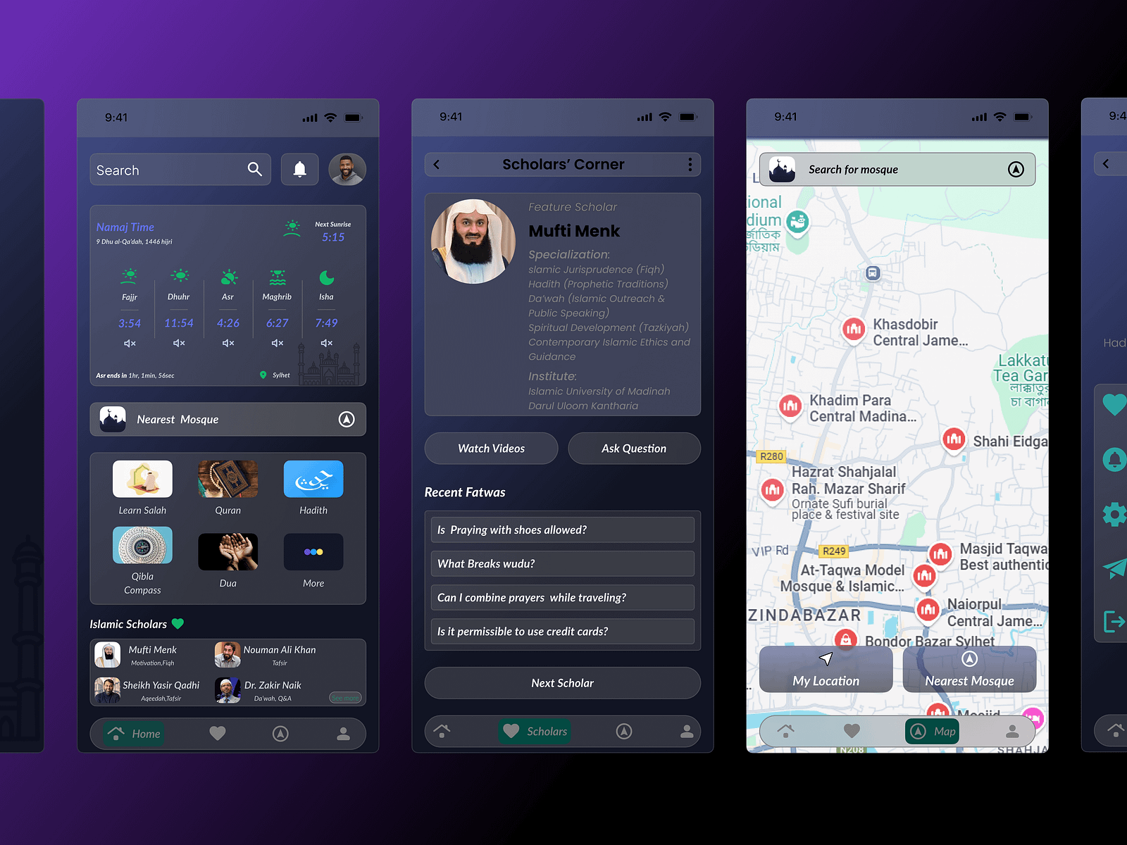 Ibadat – Islamic App UI with Modern Glassmorphism Design. by Talha ...