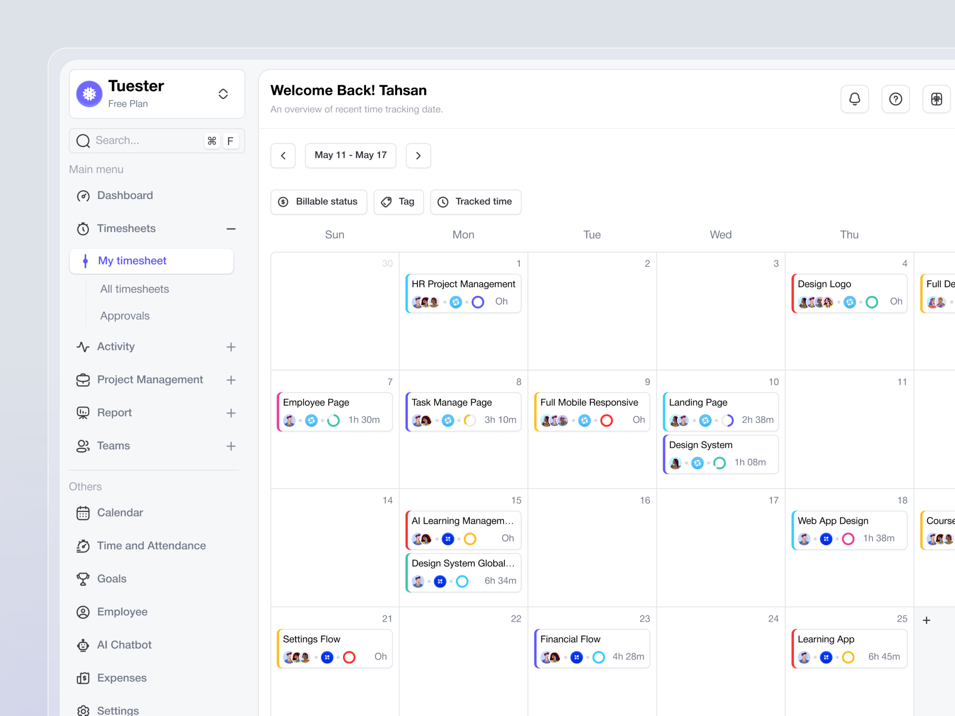 AI-Powered Time Tracking – My Timesheet Dashboard Design by Anuwar ...