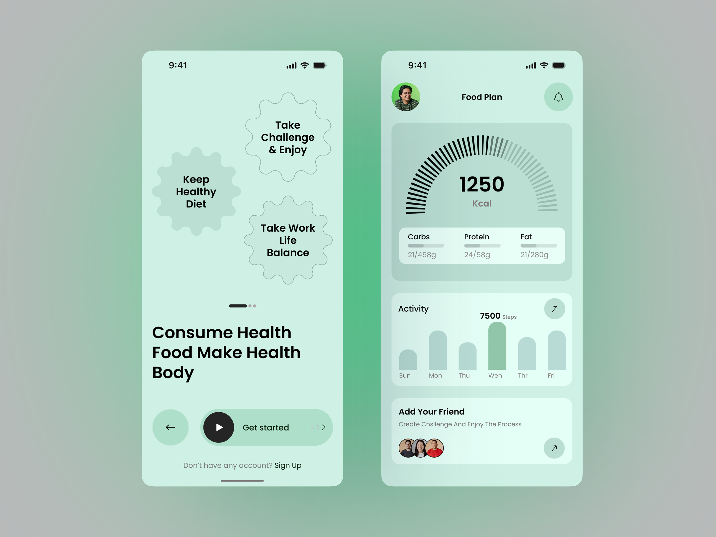 Diet and Food Tracker App Design by SHEIKH NAEEM on Dribbble