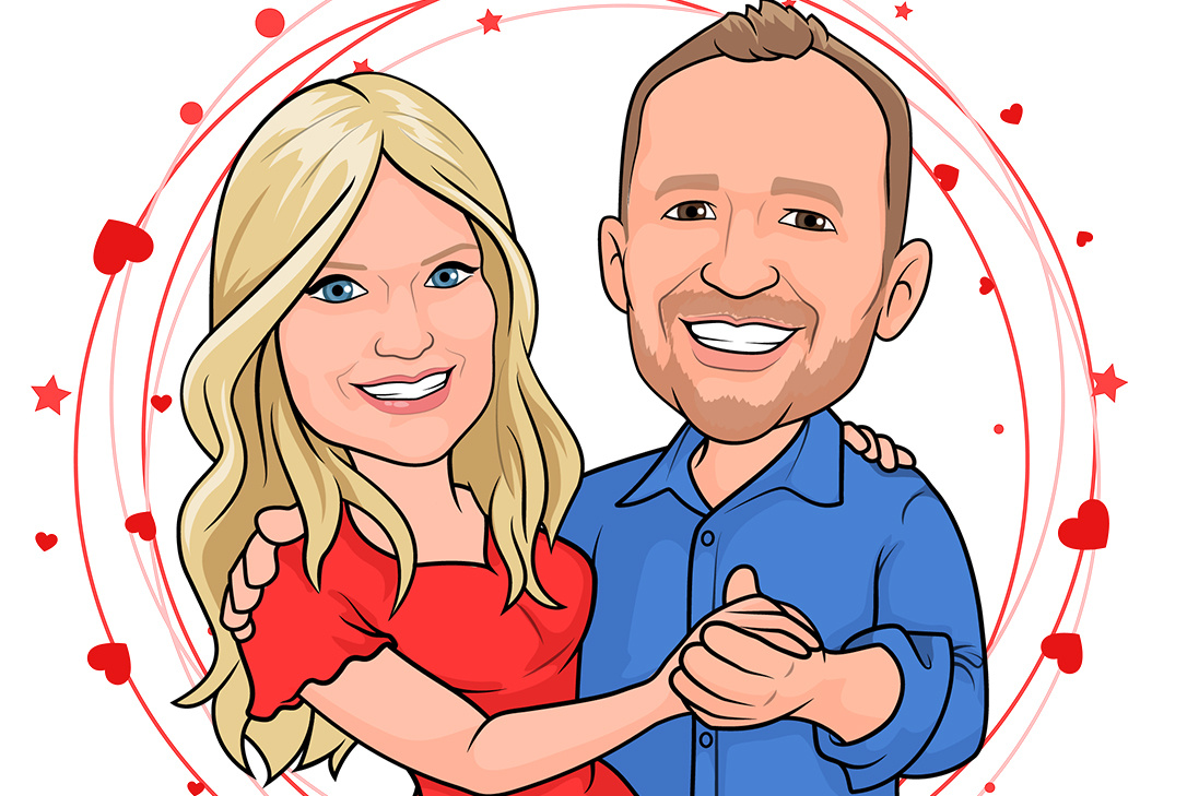 Couple Cartoon Portrait by abrang on Dribbble